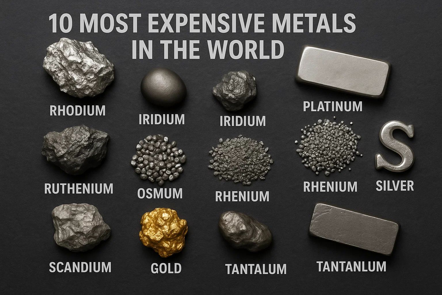 Top 10 Most Expensive Metal in the World