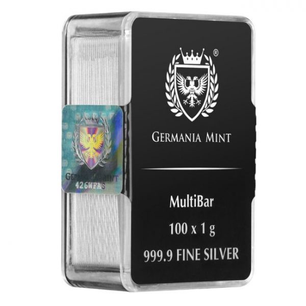 Germania Mint 100 x 1g Silver Box – 999.9 Pure Silver Bars